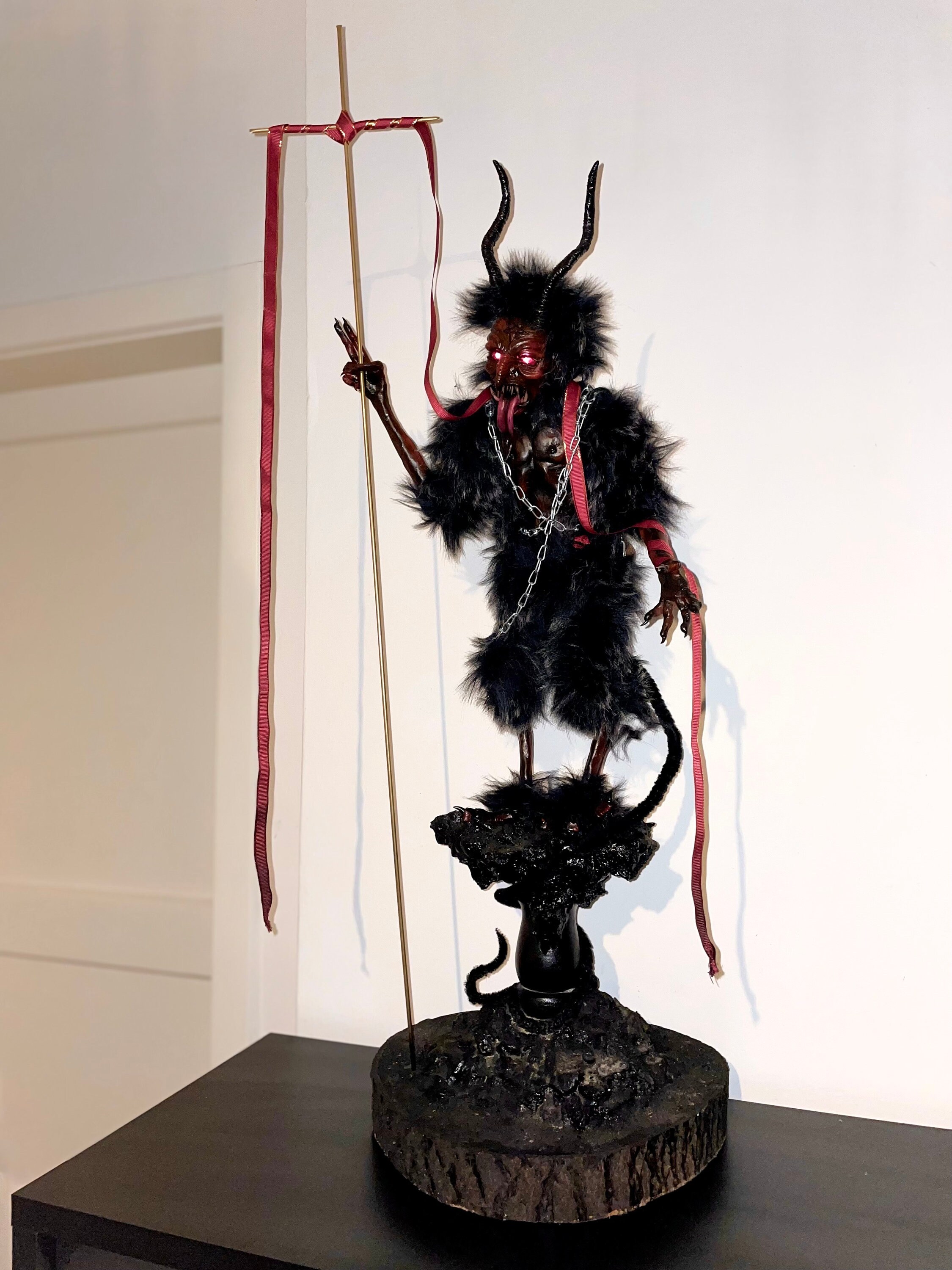 Illuminated Krampus Sculpture, Devil Figure - Etsy