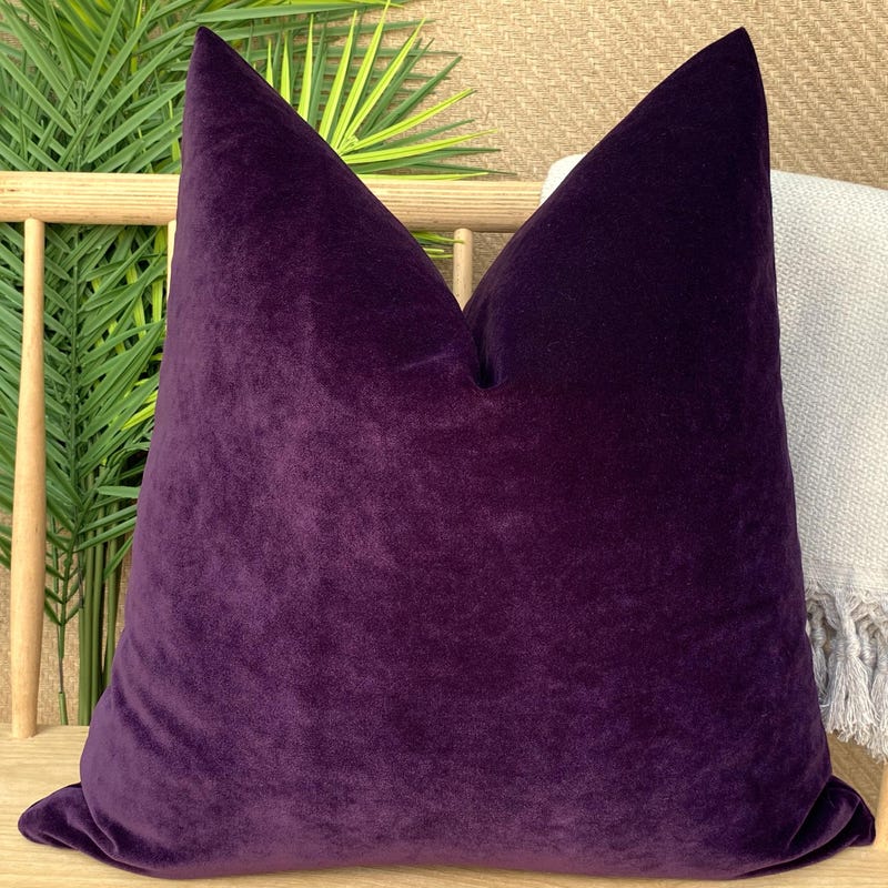 Purple Velvet Pillow - Etsy