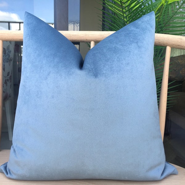 Blue Velvet Pillow - Etsy