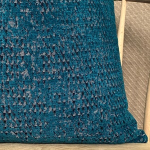 Teal Blue Rash Pillow Cover, Textured Pillow Cushion, Euro Sham Pillow ...