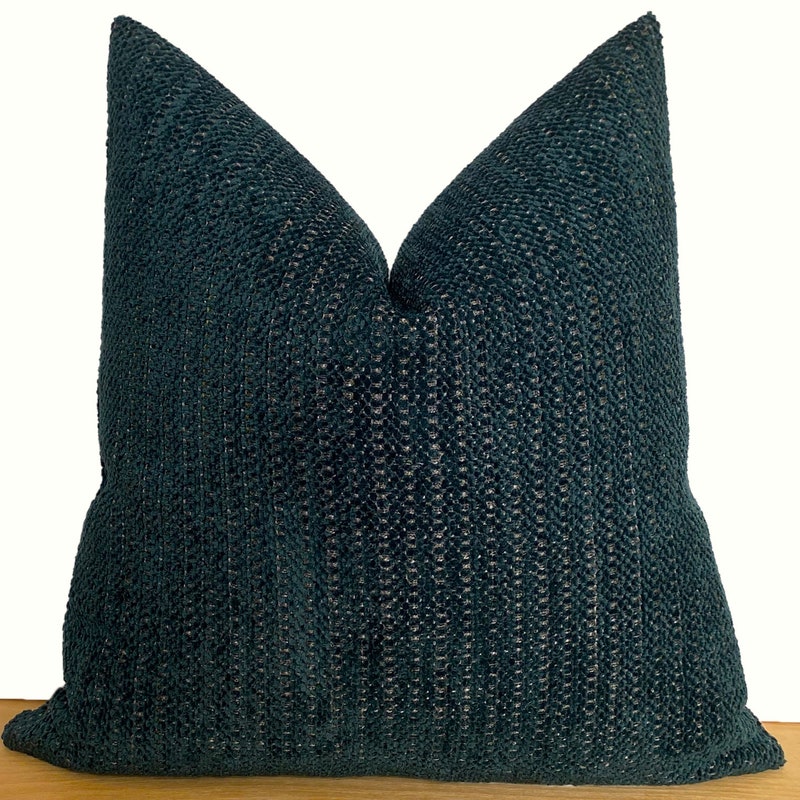 Deep Blue Teal Pillow - Etsy