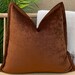 Rust Linen Pillow Cover, Woven Rust and Brown Pillow Cushion, Euro Sham ...