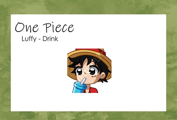 Twitch emote Luffy Drink Anime twitch emote stream emote - Etsy France