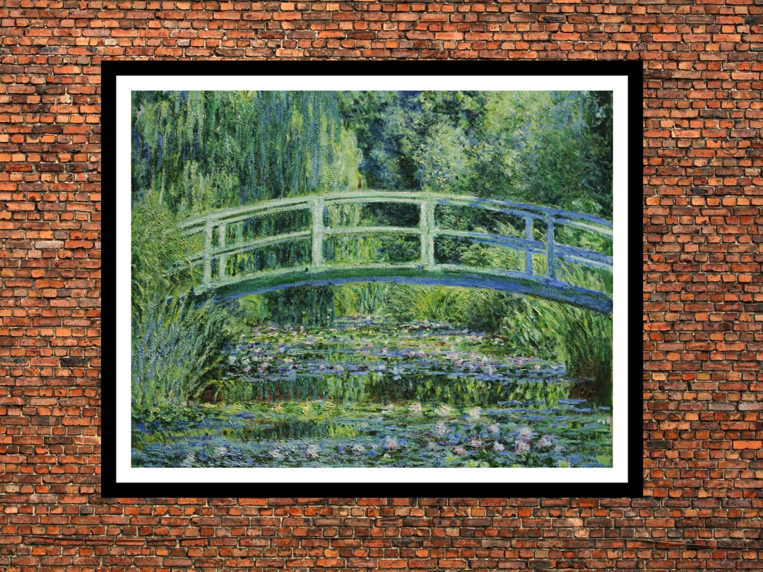 Claude Monet Painting. Water Lilies and Japanese Bridge, Water Lilies ...
