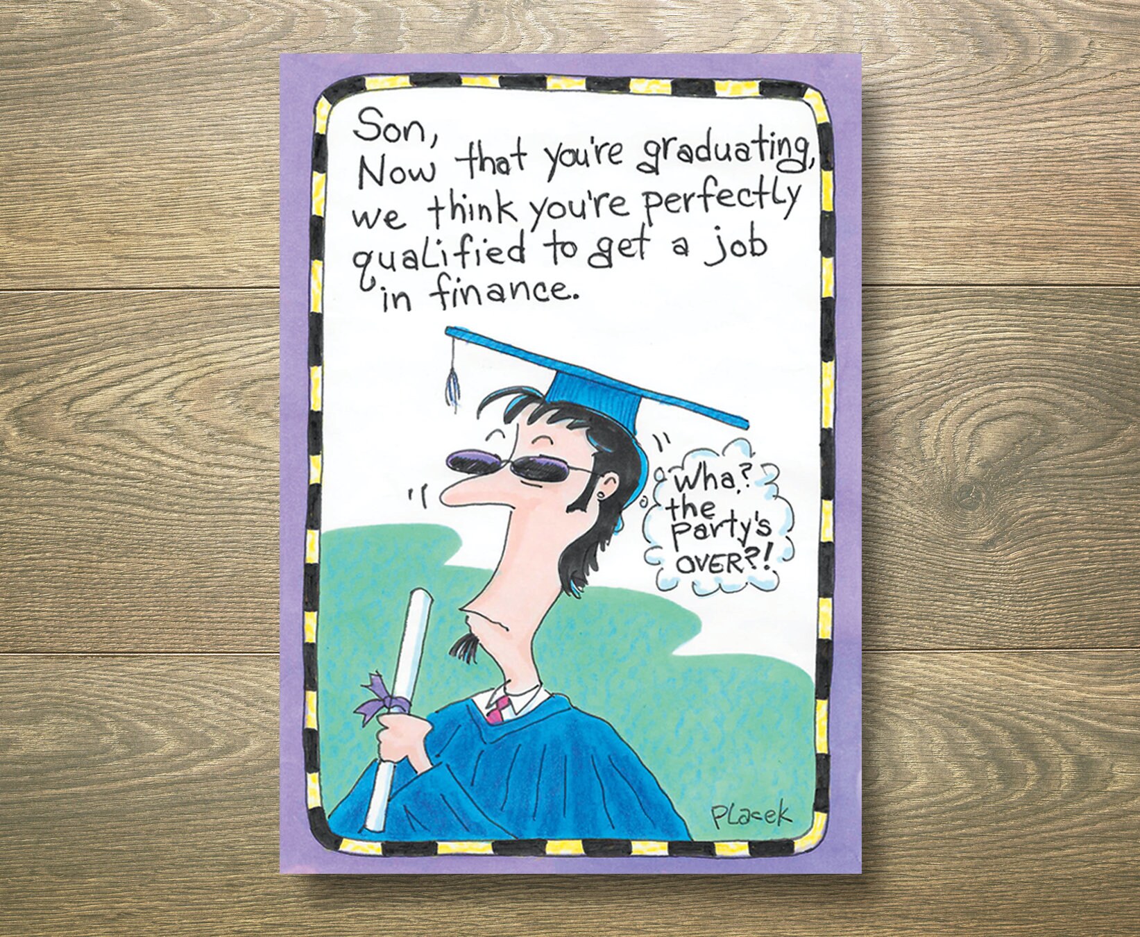 Graduation Card - Party's Over - Etsy