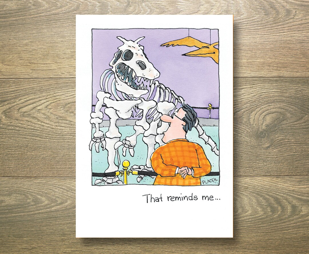 Birthday Card - Dinosaur Reminder - Etsy
