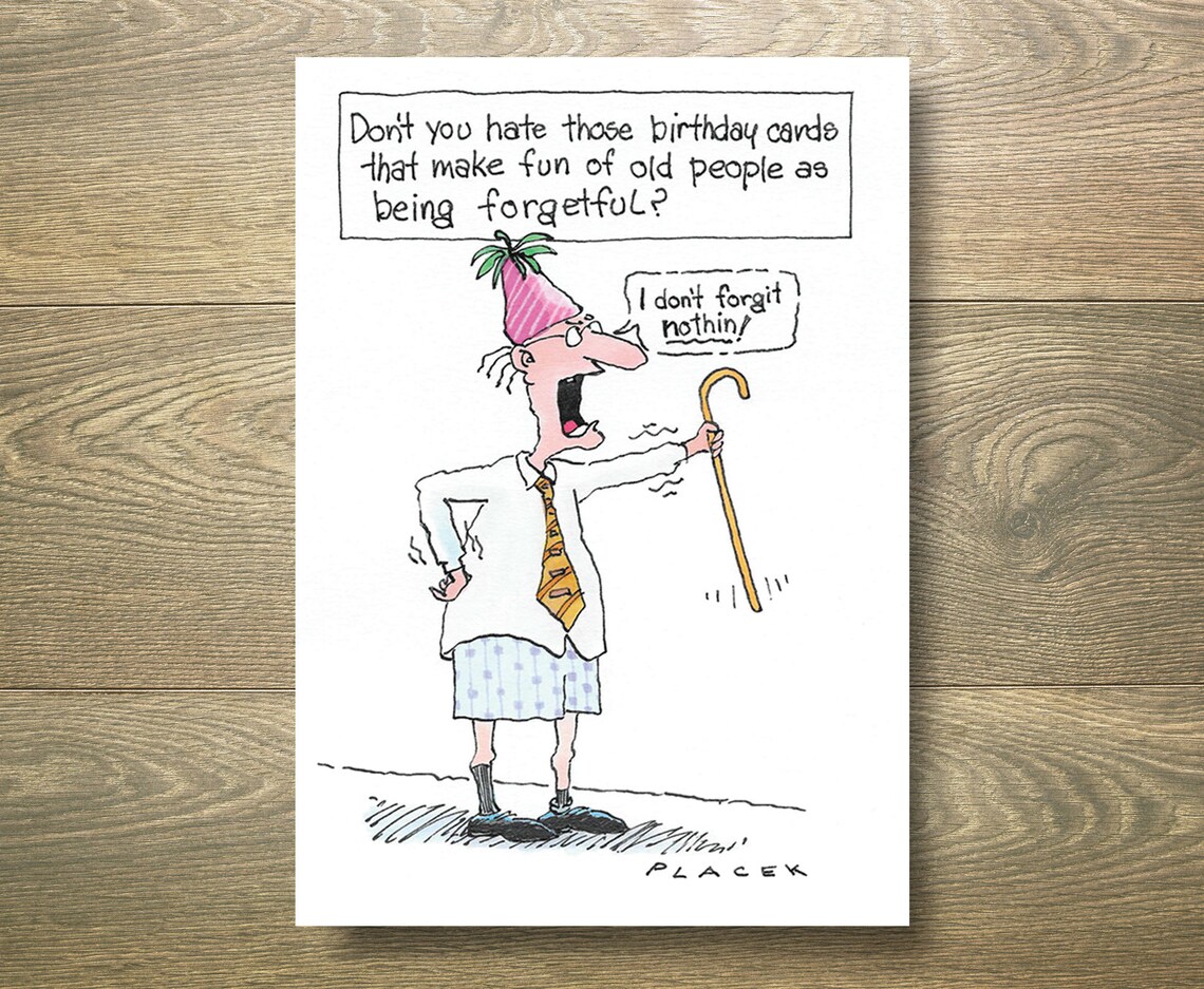 Birthday Card - Forgetful Guy - Etsy