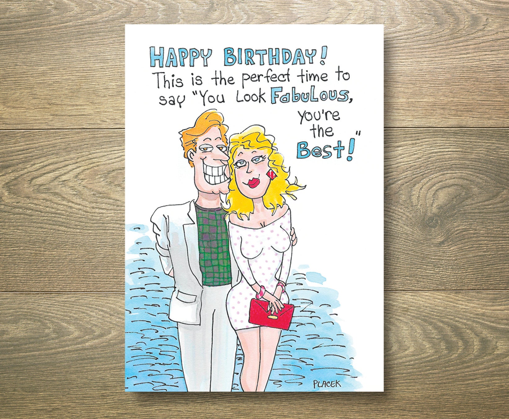 Humorous 'you Look Fabulous' Birthday Card - Etsy