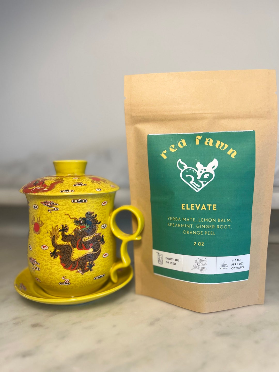 Elevate Tea - Yerba Mate Tea - Loose Leaf Tea - Herbal Tea - Ginger Tea ...