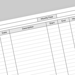 Daily Time Sheet Log | Printable Daily Timesheet Log | A4 Size Digital ...