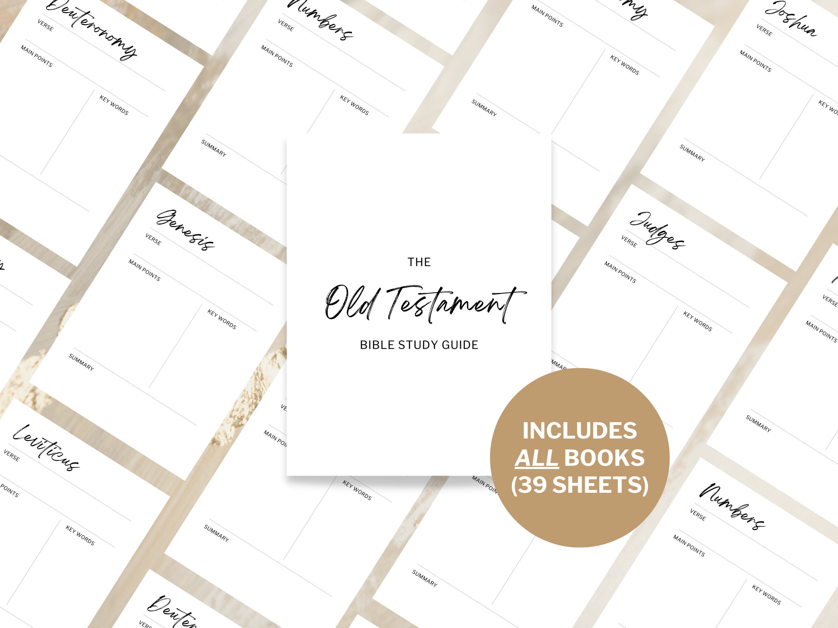 Printable Bible Study Guide | Minimalist Template | Instant Download ...