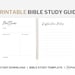 Printable Bible Study Guide Minimalist Template Instant Download PDF - Etsy