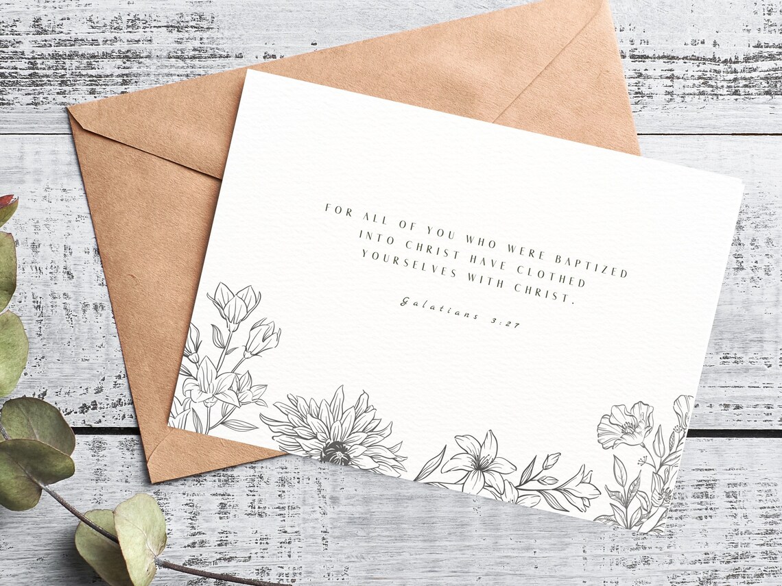 Printable Baptism Card | Christian Gift, Printable PDF, Customizable - Etsy