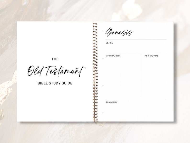 Printable Bible Study Guide | Minimalist Template | Instant Download ...