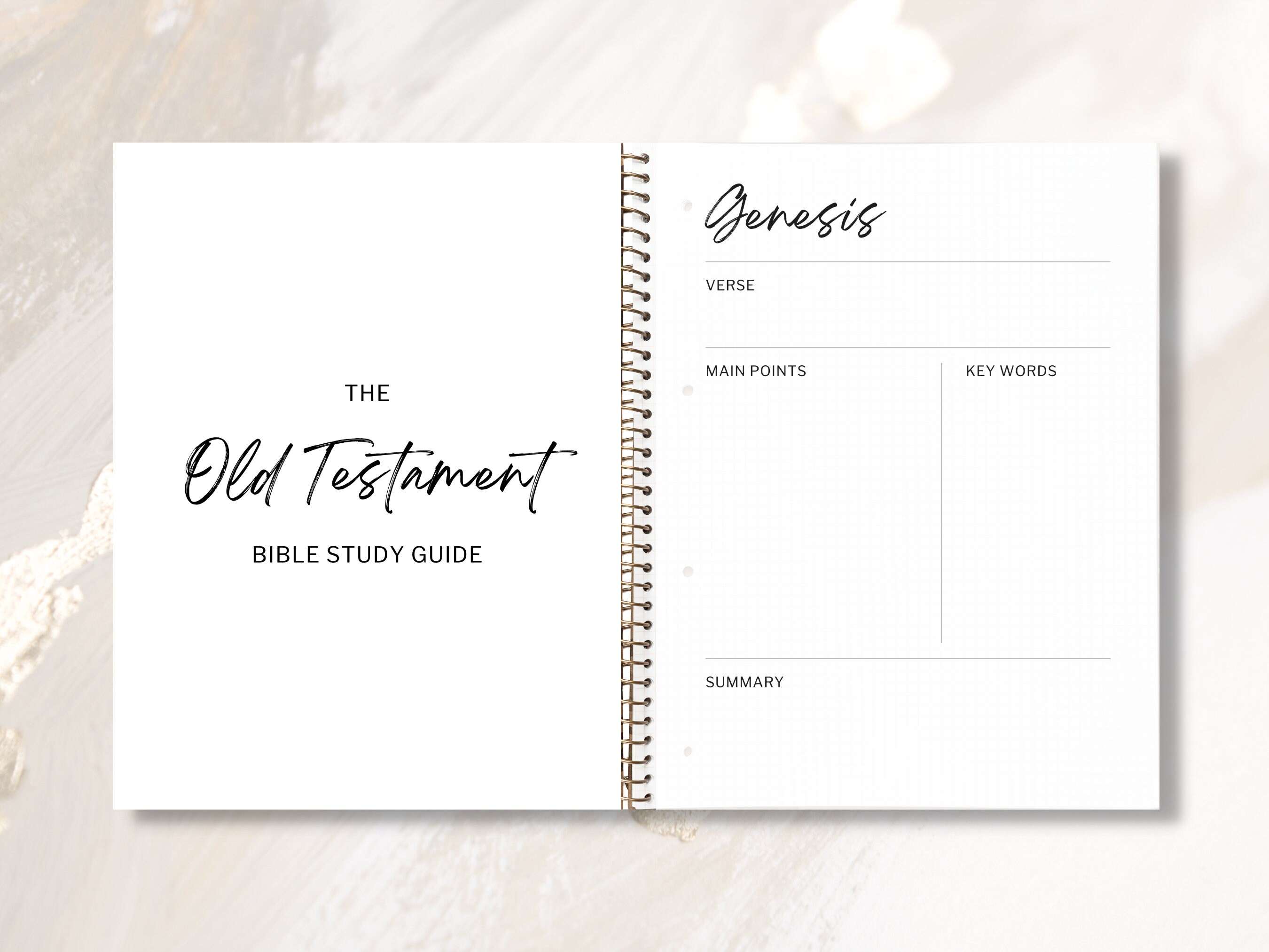 Printable Bible Study Guide | Minimalist Template | Instant Download ...