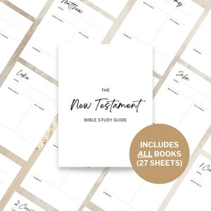 Printable Bible Study Guide | Minimalist Template | Instant Download ...