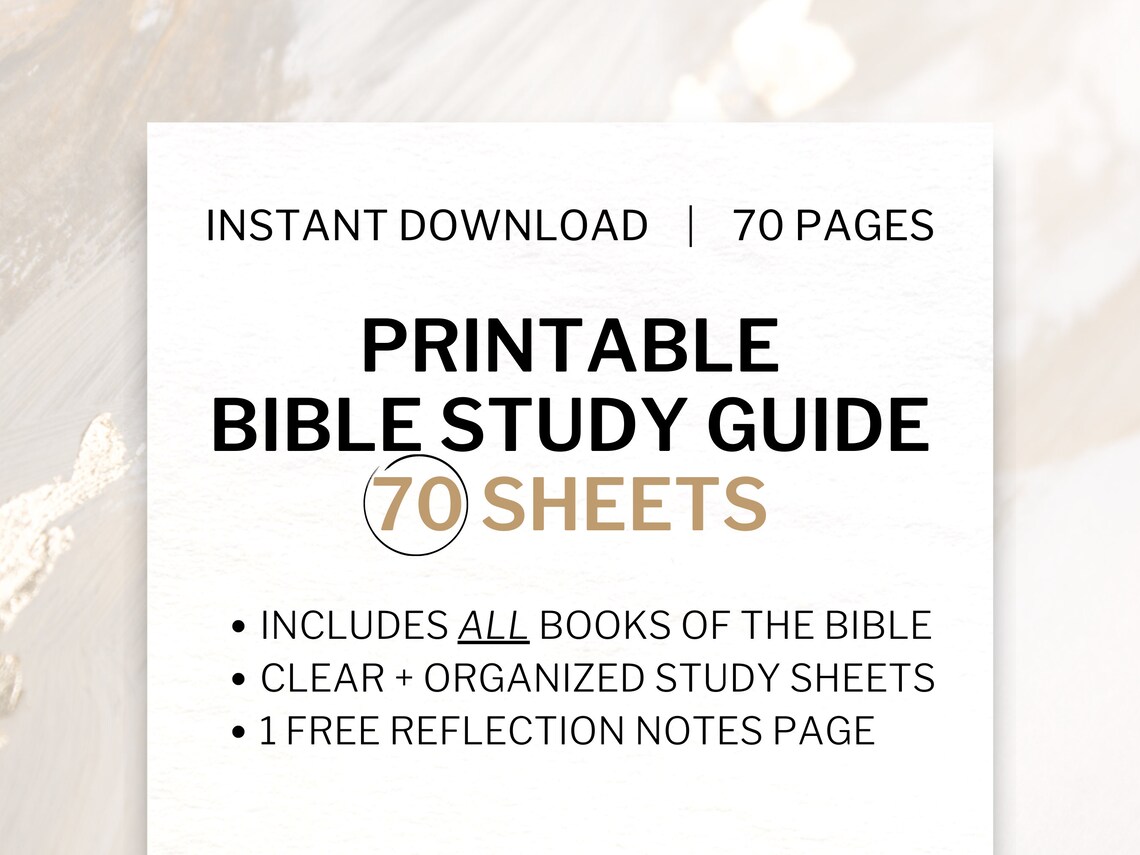 Printable Bible Study Guide Minimalist Template Instant Download PDF - Etsy