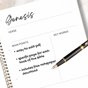 Printable Bible Study Guide | Minimalist Template | Instant Download ...