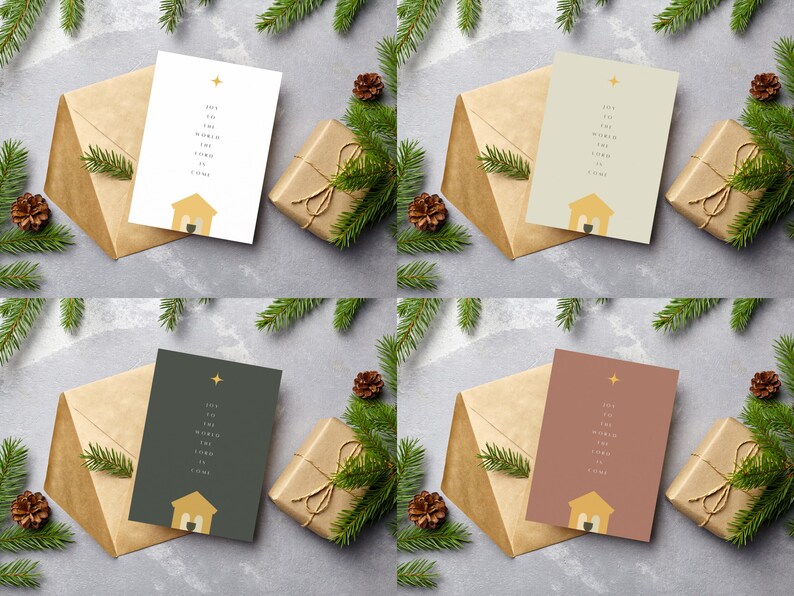 Printable Nativity Christmas Card | Minimalist Christian Christmas Card ...