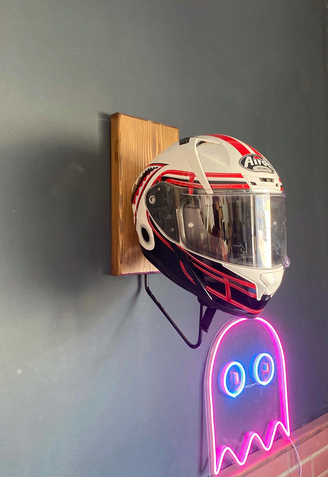 Helmet Wall Mounth Gift for Bikers Helmet Wall Hanger Wall Helmet Rack ...