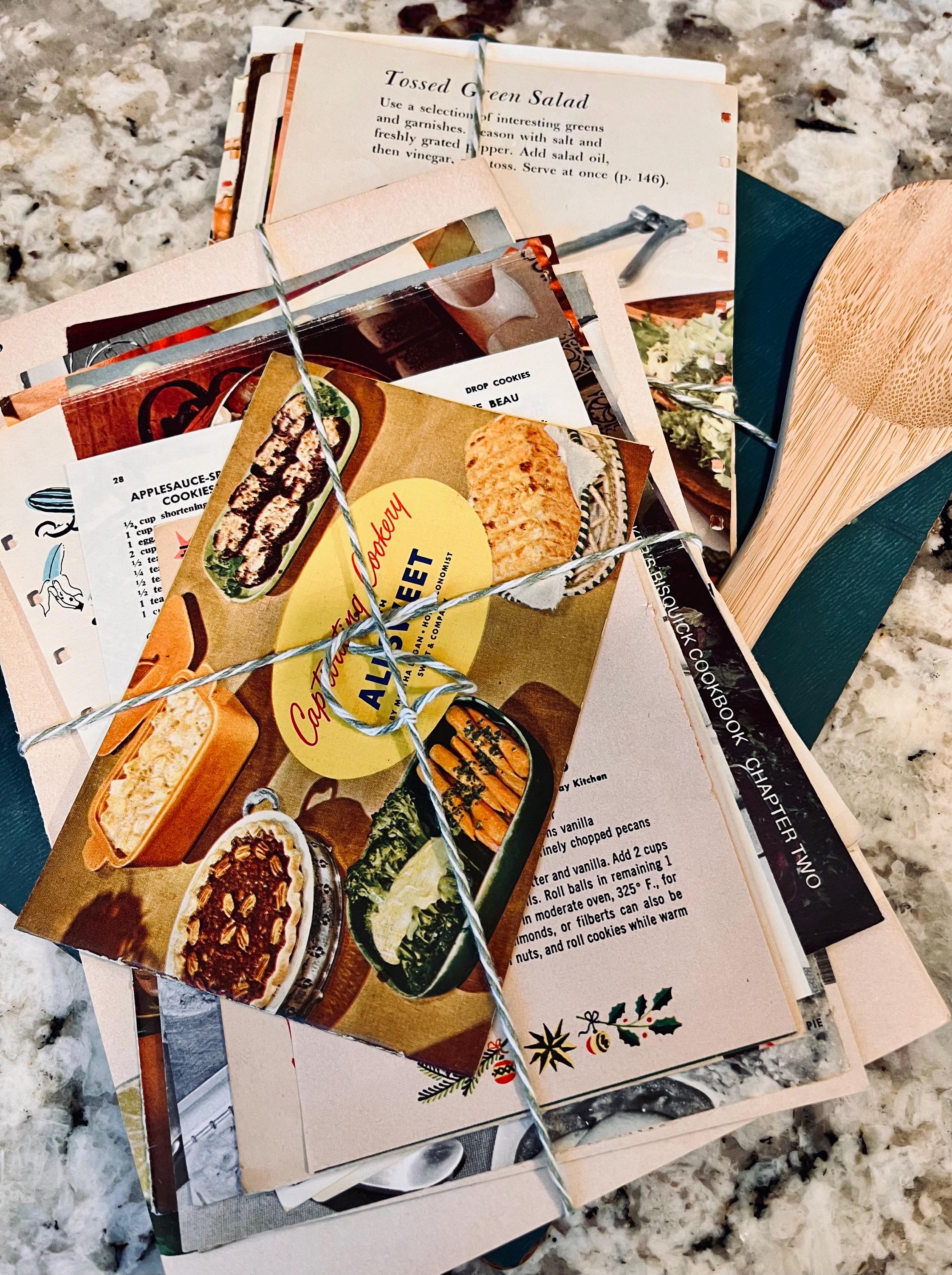 Vintage RECIPES - COOKBOOK Page Lot for Collage, Scrapbook, and ...