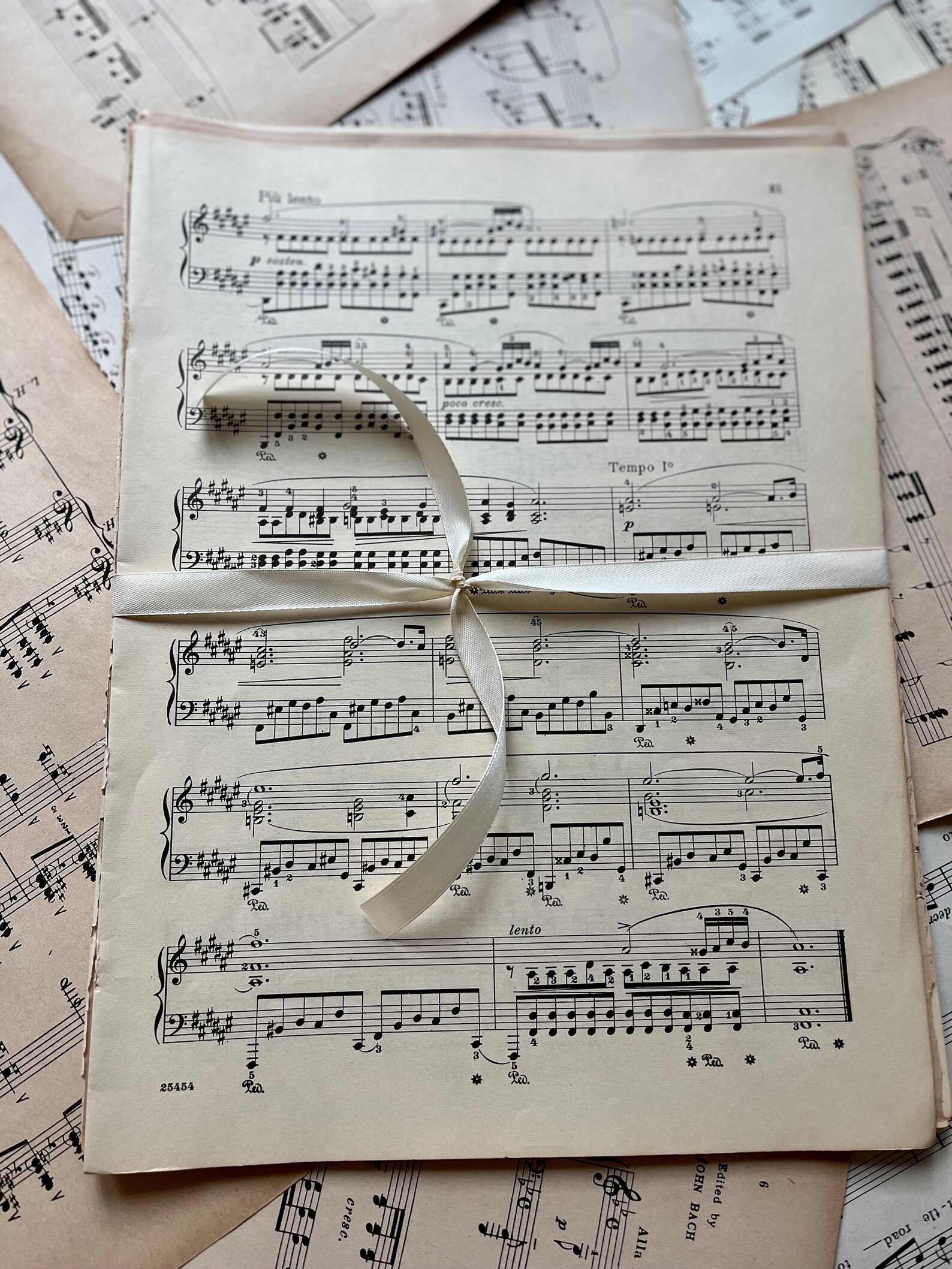 Vintage Music Sheets Bundle - for Weddings, Decor, Collage, Scrapbook ...