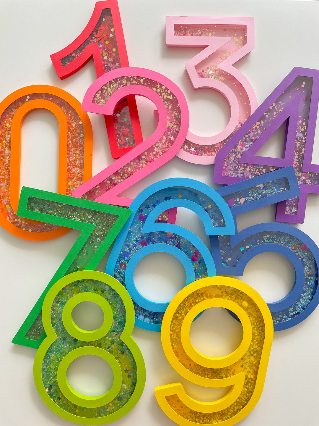 Shaker Numbers for Cake Toppers - Etsy
