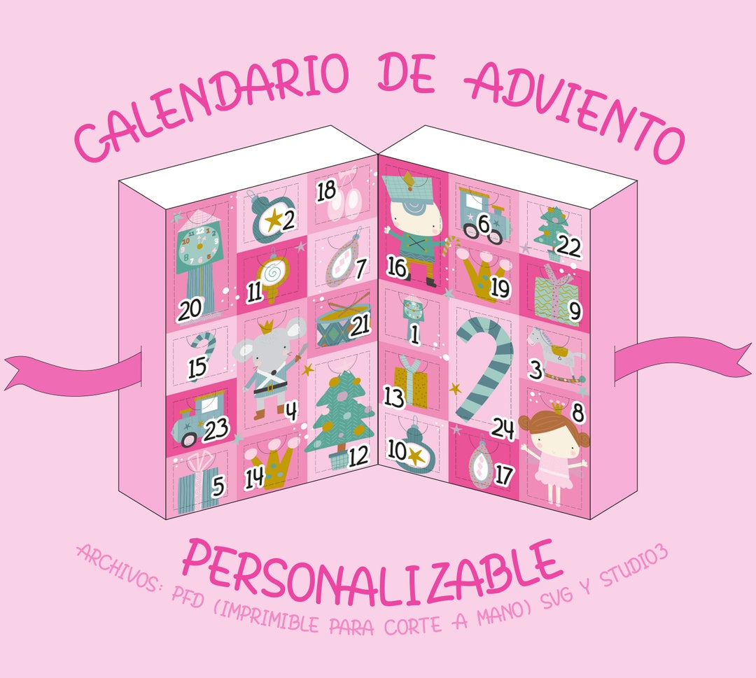 CALENDARIO DE ADVIENTO imprimible personalizable - Etsy México