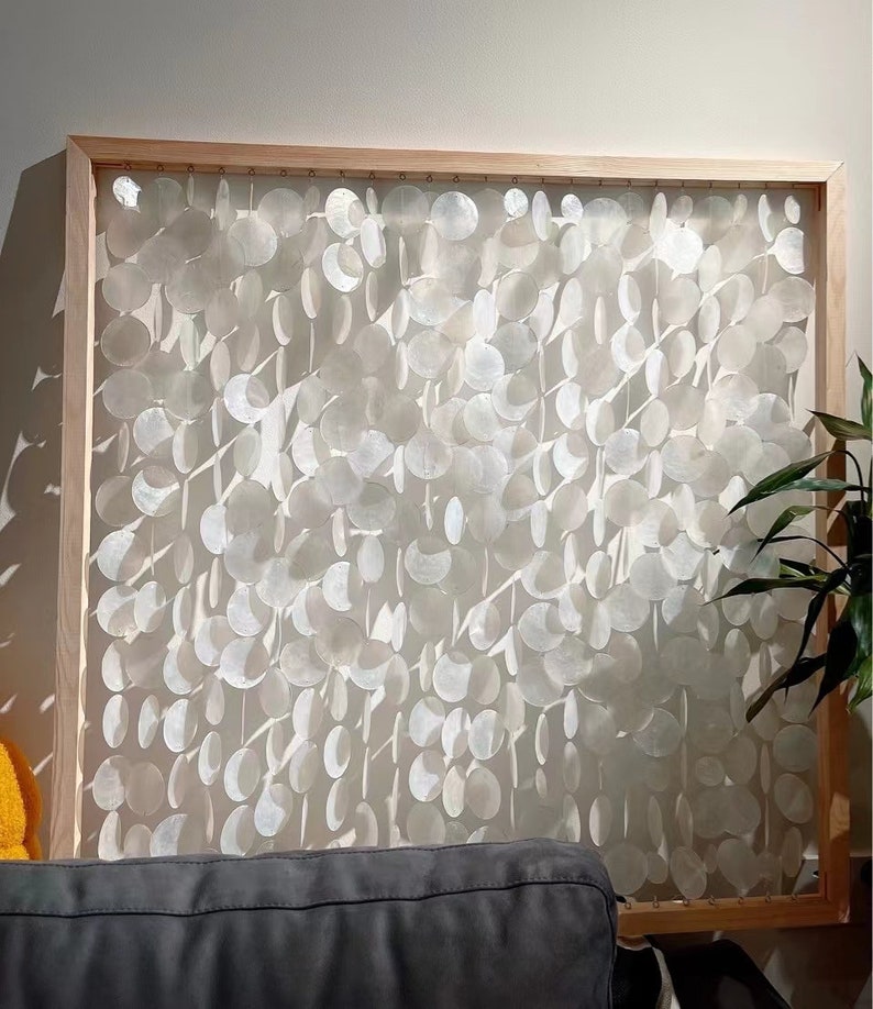 Natural Capiz Shell Framed Wall Decor - Etsy