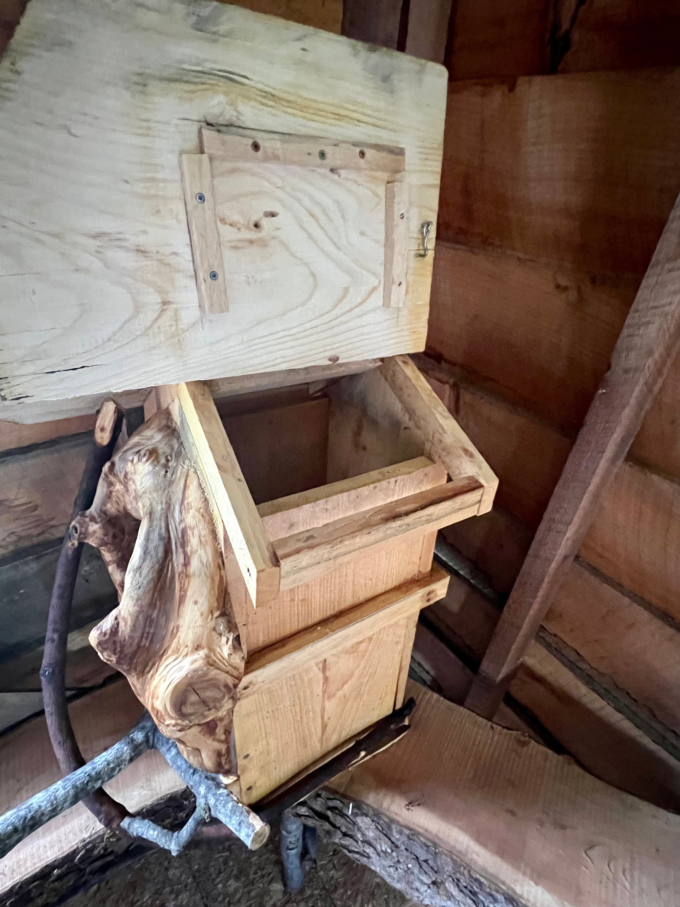 Custom Handcrafted Wooden Owl House, Includes Bedding, Eastern Red ...