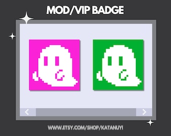 Mod Badge & VIP Badge Cat Kitty Badges for Your Twitch - Etsy