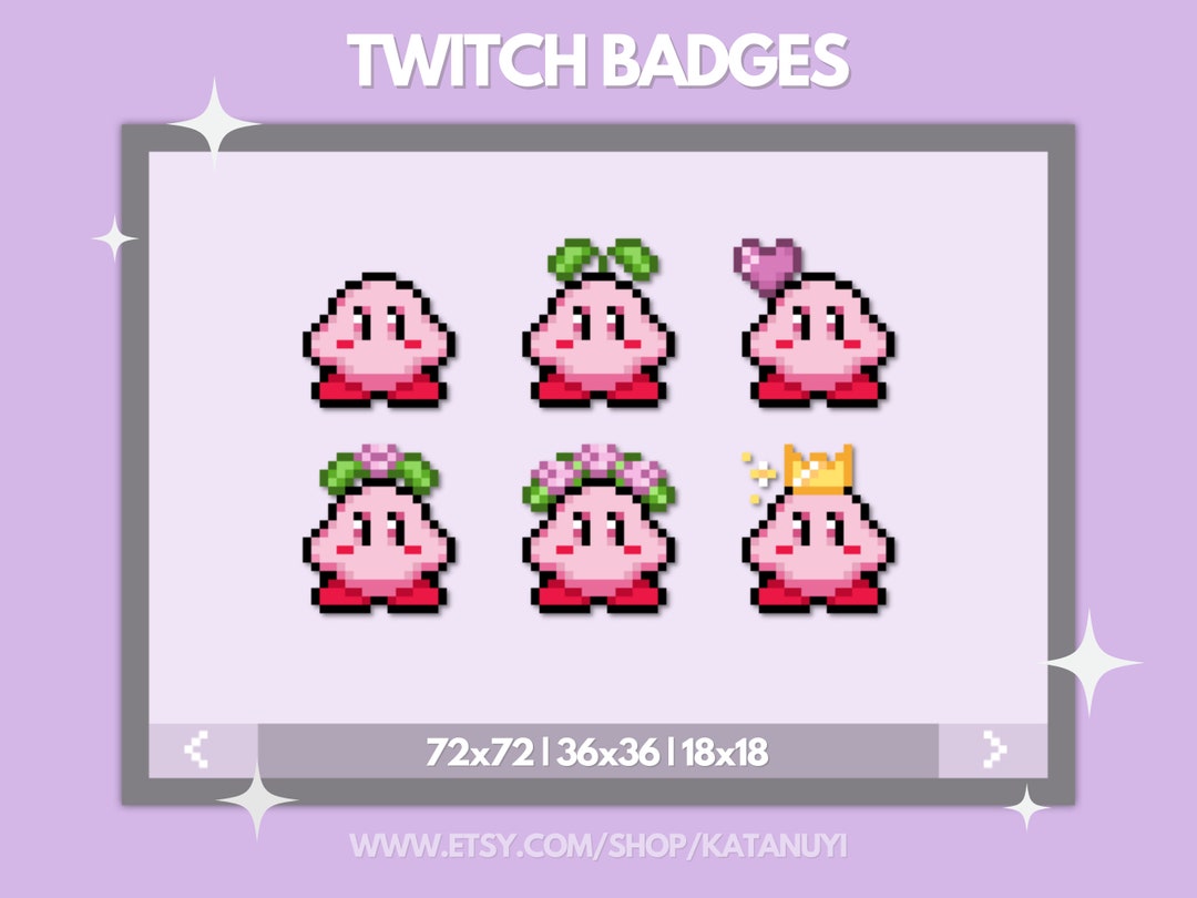 Cute Pixel Sub / Bit Badges for Twitch | Cute Sub Badges | Pixel Art ...