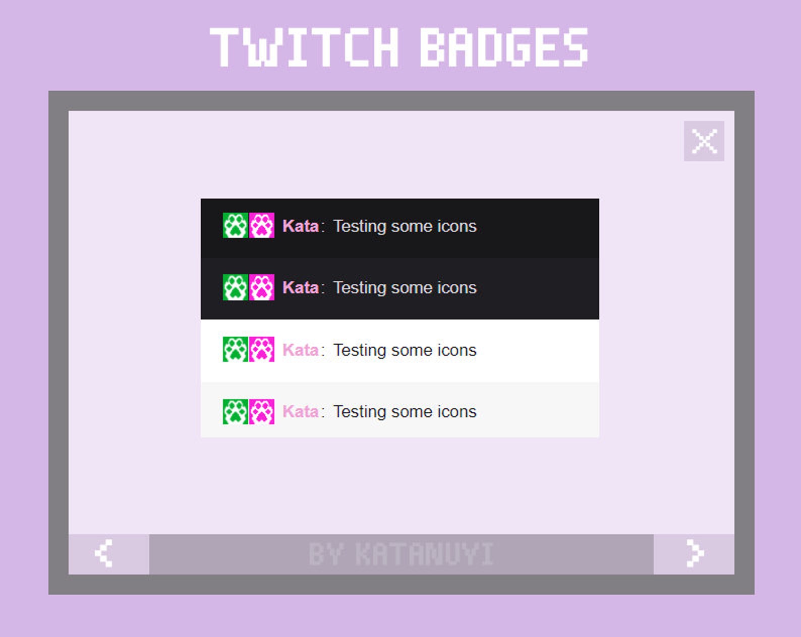 Mod Badge & VIP Badge Cat Paw Custom Badges for Twitch, Subscriber ...