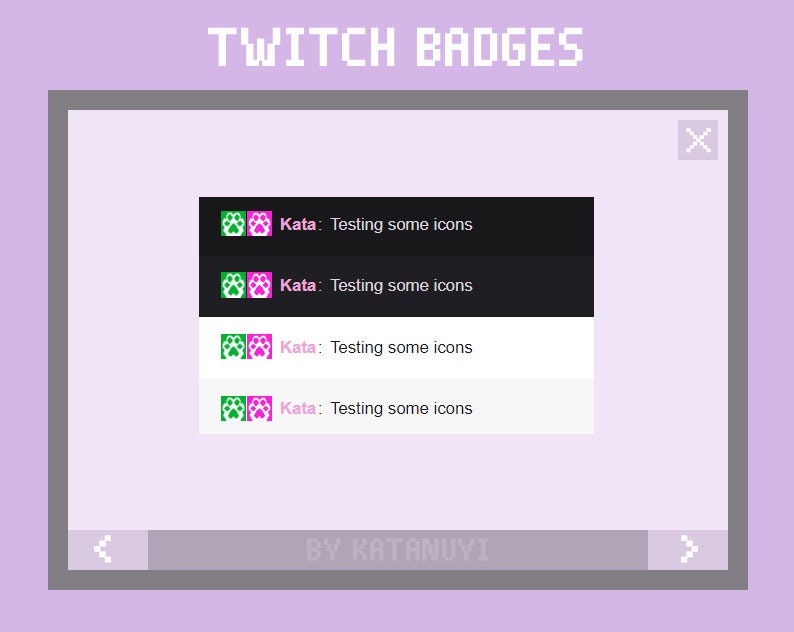 Mod Badge & VIP Badge Cat Paw Custom Badges for Twitch, Subscriber ...