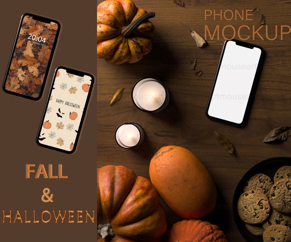 Halloween Iphone Mockup Fall Iphone Mockup Digital Mockup - Etsy