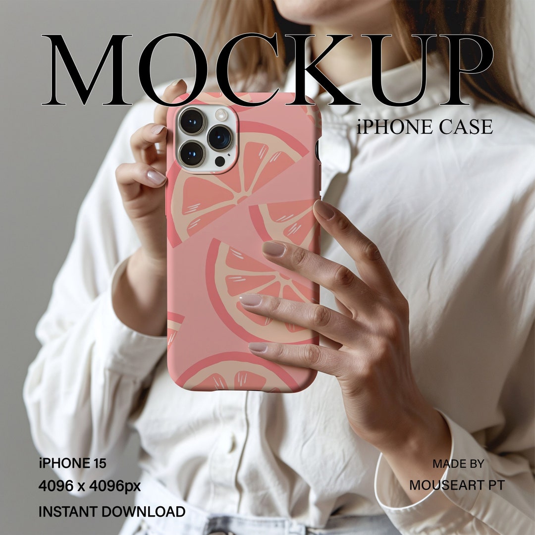 Phone Case Mockup, Tough Cell Phone Cover Mock up With Person, Woman ...