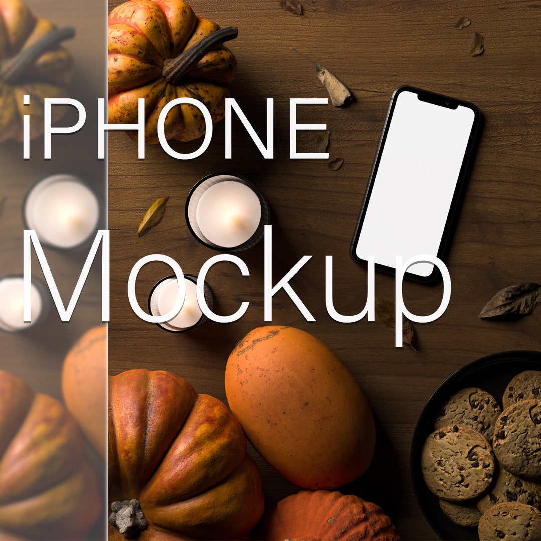 Halloween iPhone Mockup, Fall iPhone Mockup, Phone Mockup, Smart Phone ...