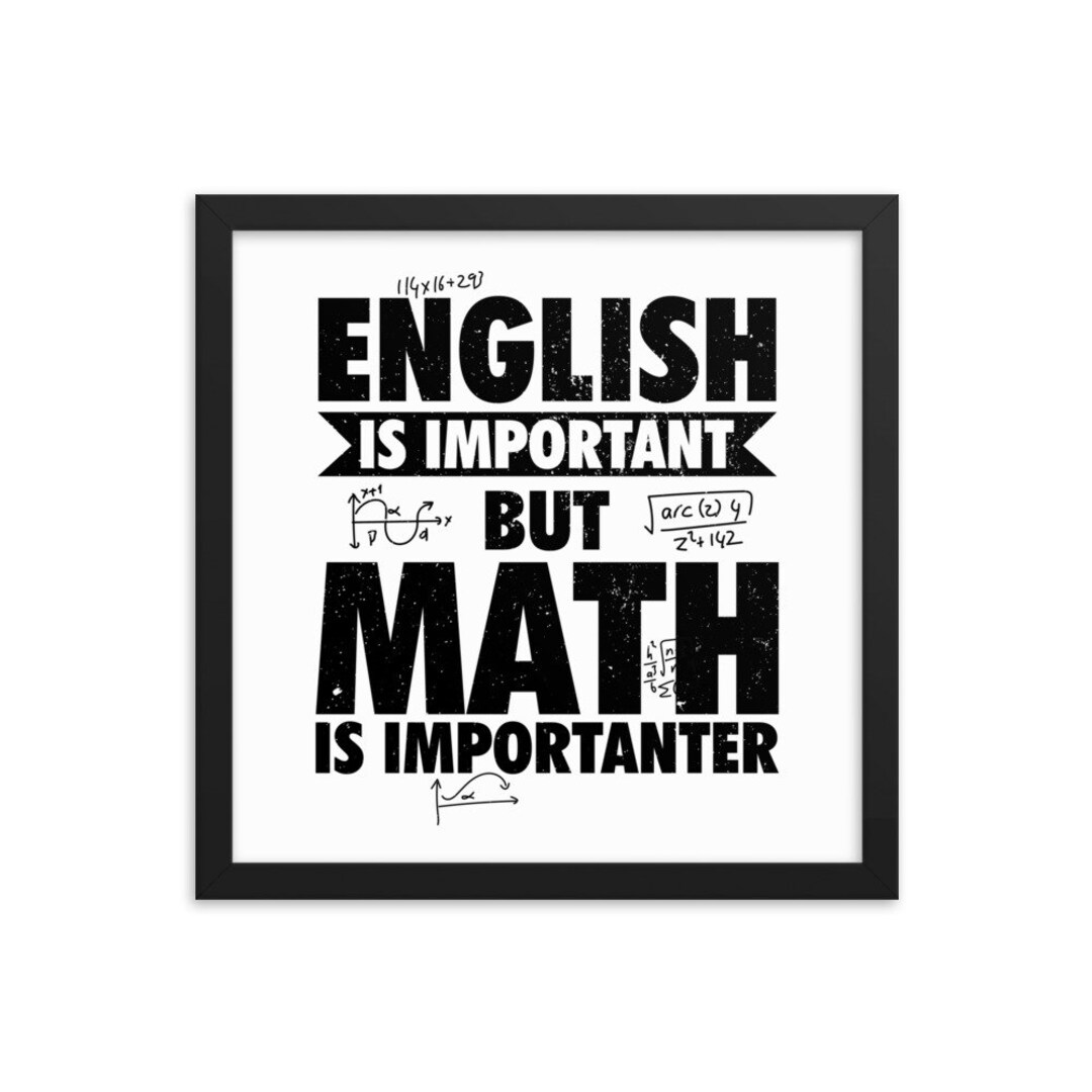 Funny Maths Poster Math Teacher Gift - Etsy