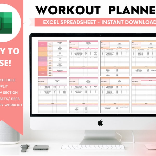 Fitness Tracker Excel - Etsy