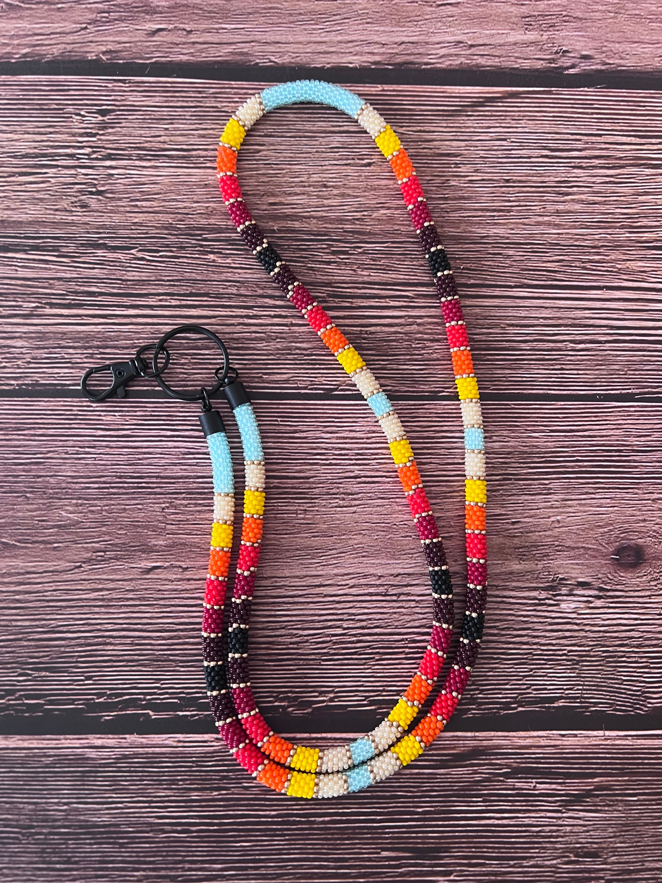 Beaded Lanyard - Etsy
