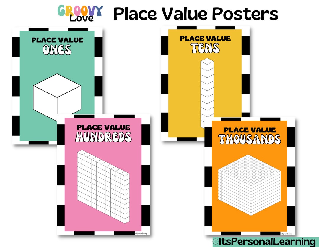 Groovy Place Value Posters Groovy Retro Posters Retro - Etsy