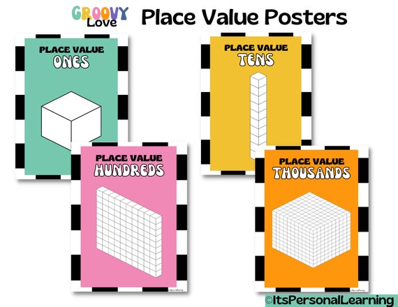 Groovy Place Value Posters Groovy Retro Posters Retro - Etsy