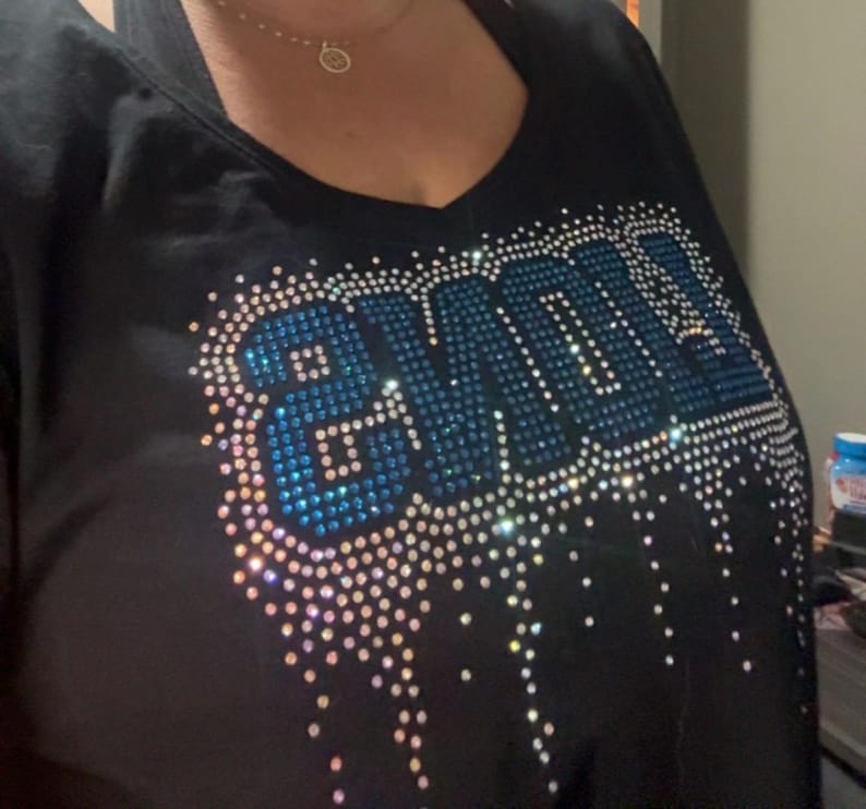 Detroit Lions Rhinestone Shirt, Beautiful Shiney Rhinestone Classic ...