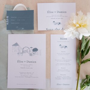 Linea Wedding Invitation | Wedding Invitation Drawing | Country ...