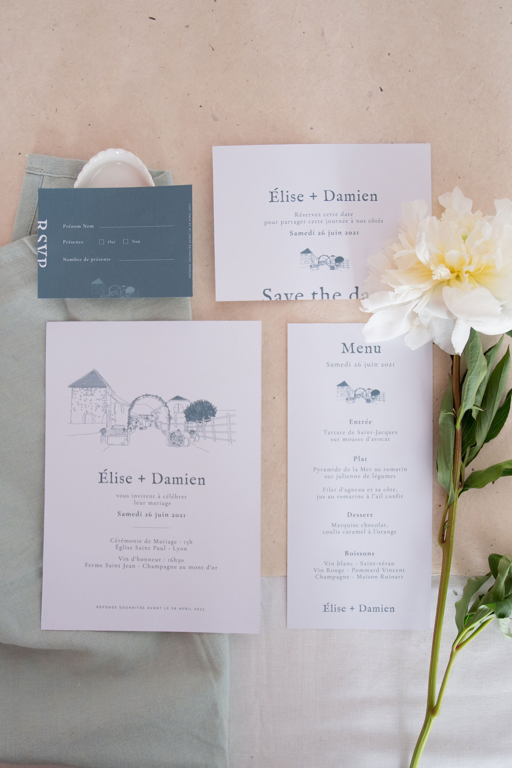 Linea Wedding Invitation Wedding Invitation Drawing Country Invitation ...