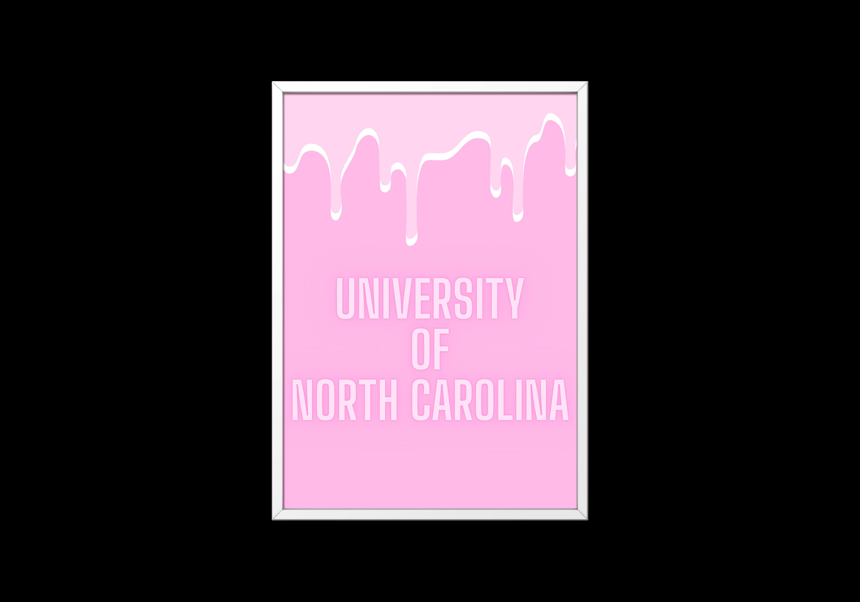 UNC Chapel Hill Pink Printable Posters for Dorm Room - Etsy