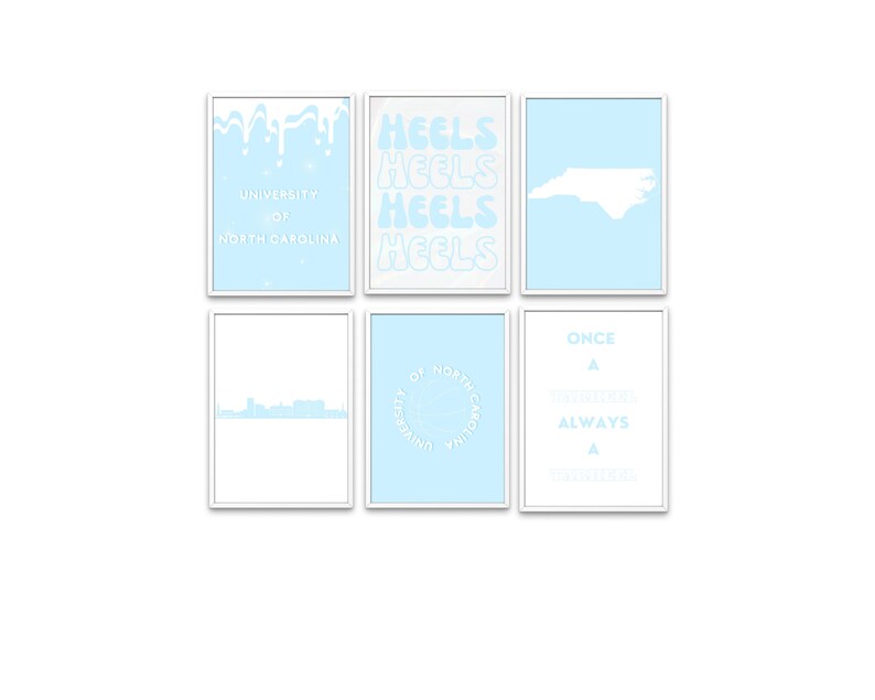 UNC Chapel Hill Printable Posters for Dorm Room L - Etsy