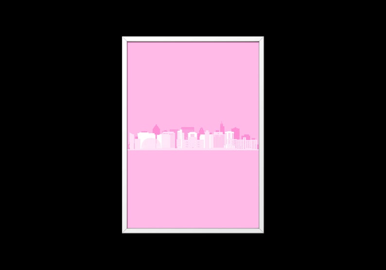 UNC Chapel Hill Pink Printable Posters for Dorm Room - Etsy