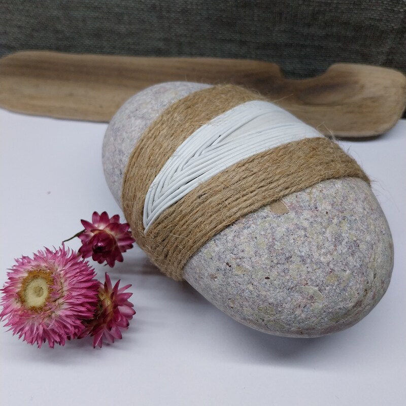 Leather Wrapped Rock - Etsy