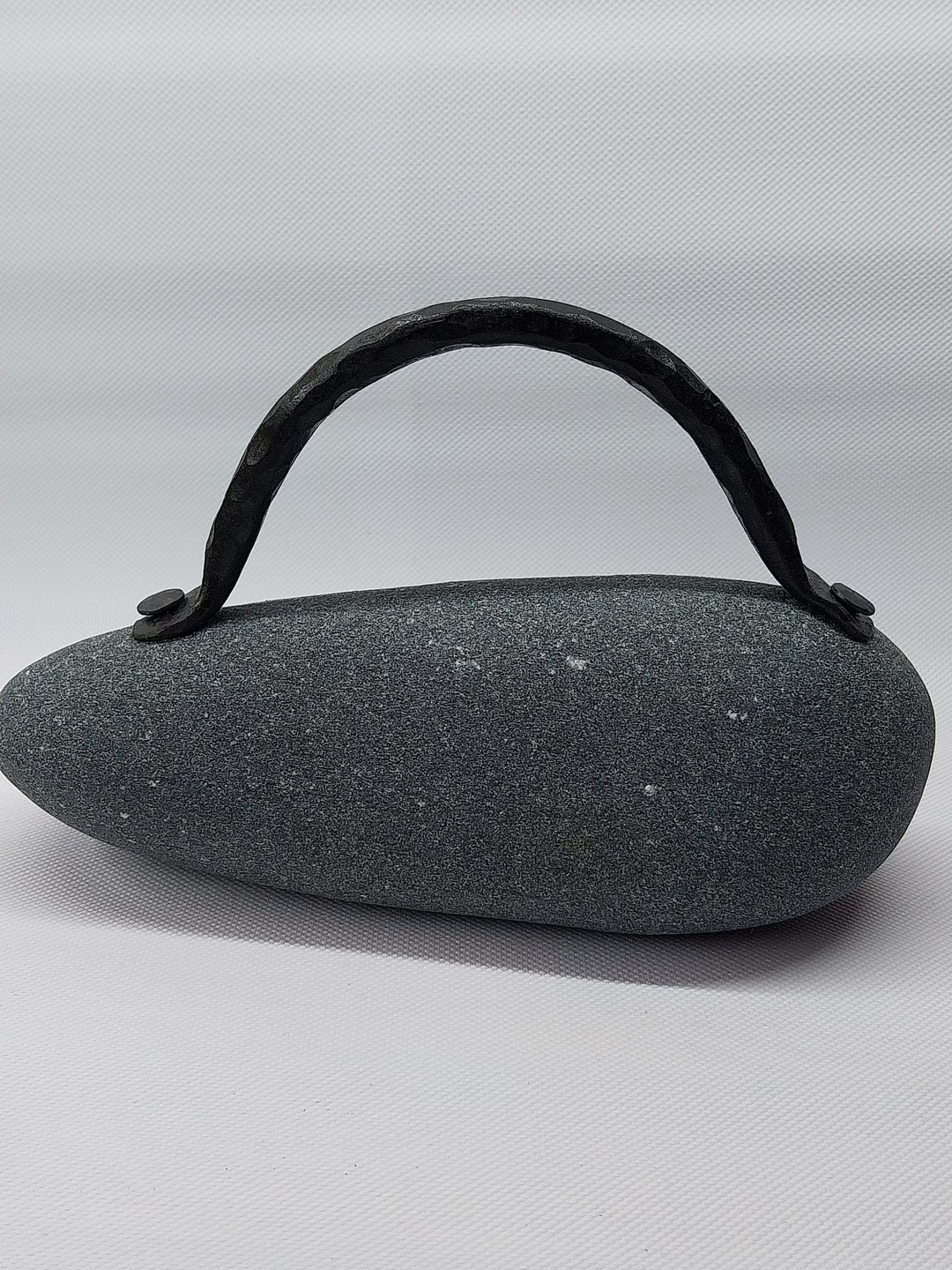 Door Stop With Hand Forged Handle.rustic Natural Sea Rock Door Stopper ...